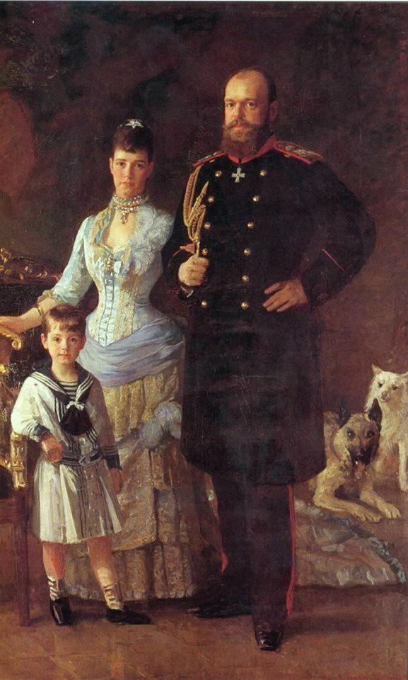 Russian royalty -- Tsar Alexander III Tsarina Dagmar children clothes boys