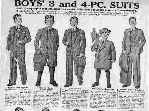 store advertisements for boys clothes: Butler Brothers, 1930-31