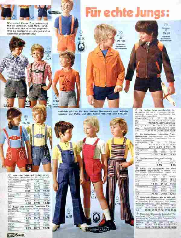 German retail stores handling boys' clothes
