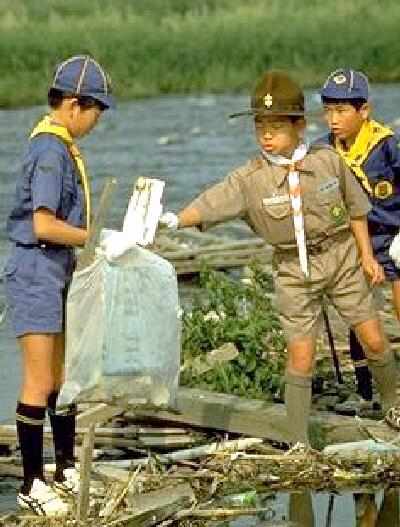 Figure 1.--Here we see a Japanese Boy Scout and Cubs. I'm not sure when ...