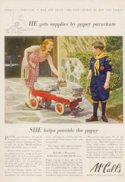 U.S. boy scout actibities : World War II scrap drive paper