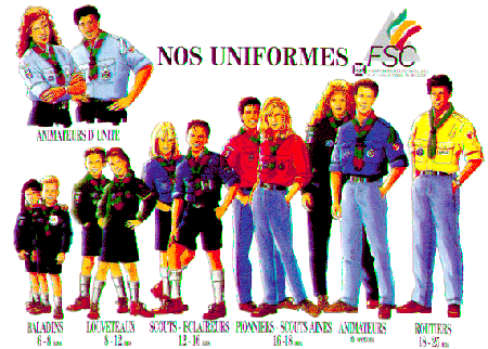 Belgium FSC boy scout uniforms